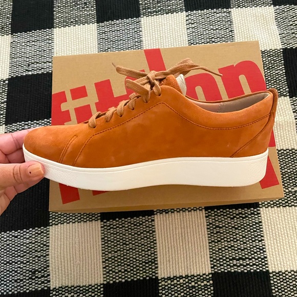 Fitflop | Shoes | Fitflop Rally Suede Sneaker Cognac Light Tan | Poshmark
